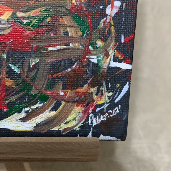 Art | Original Abstract Miniature Painting | Poshmark